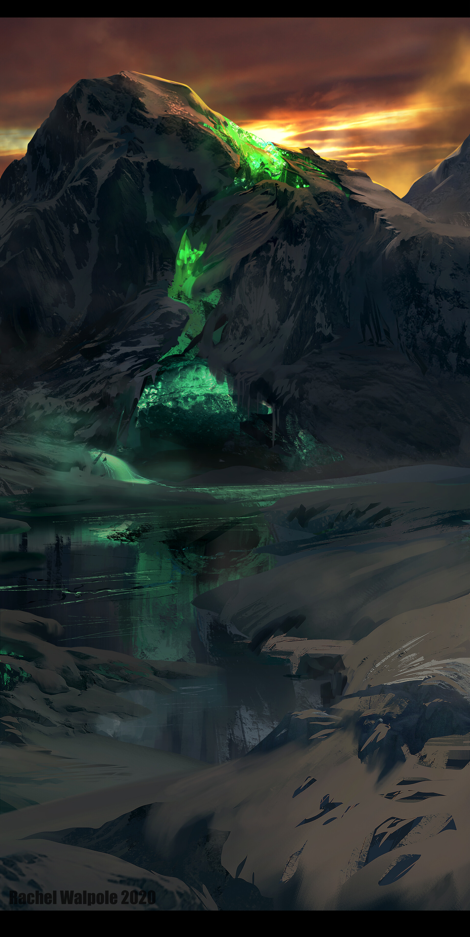 ArtStation - Glacier Mountain Concept