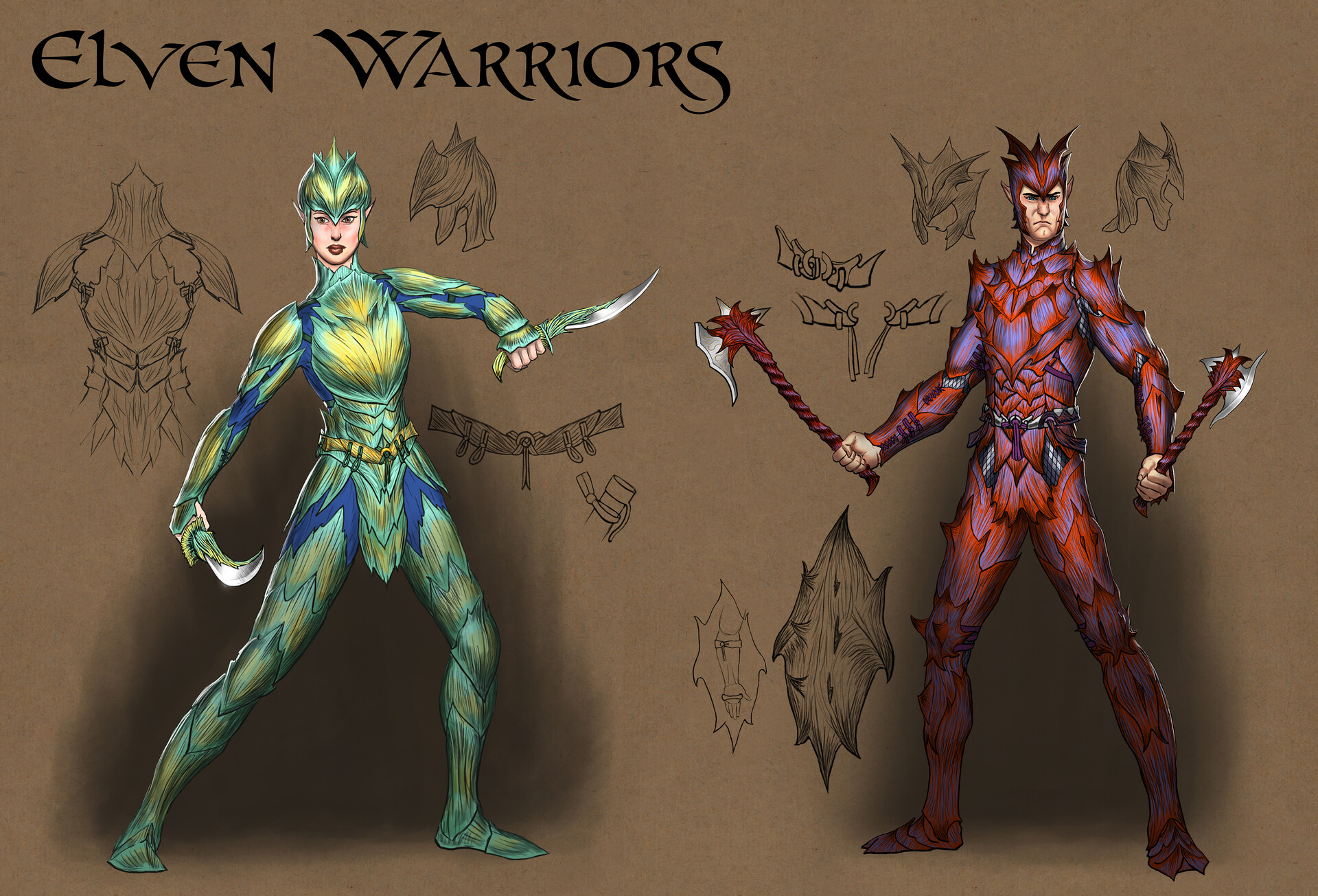 ArtStation - Elven Warriors