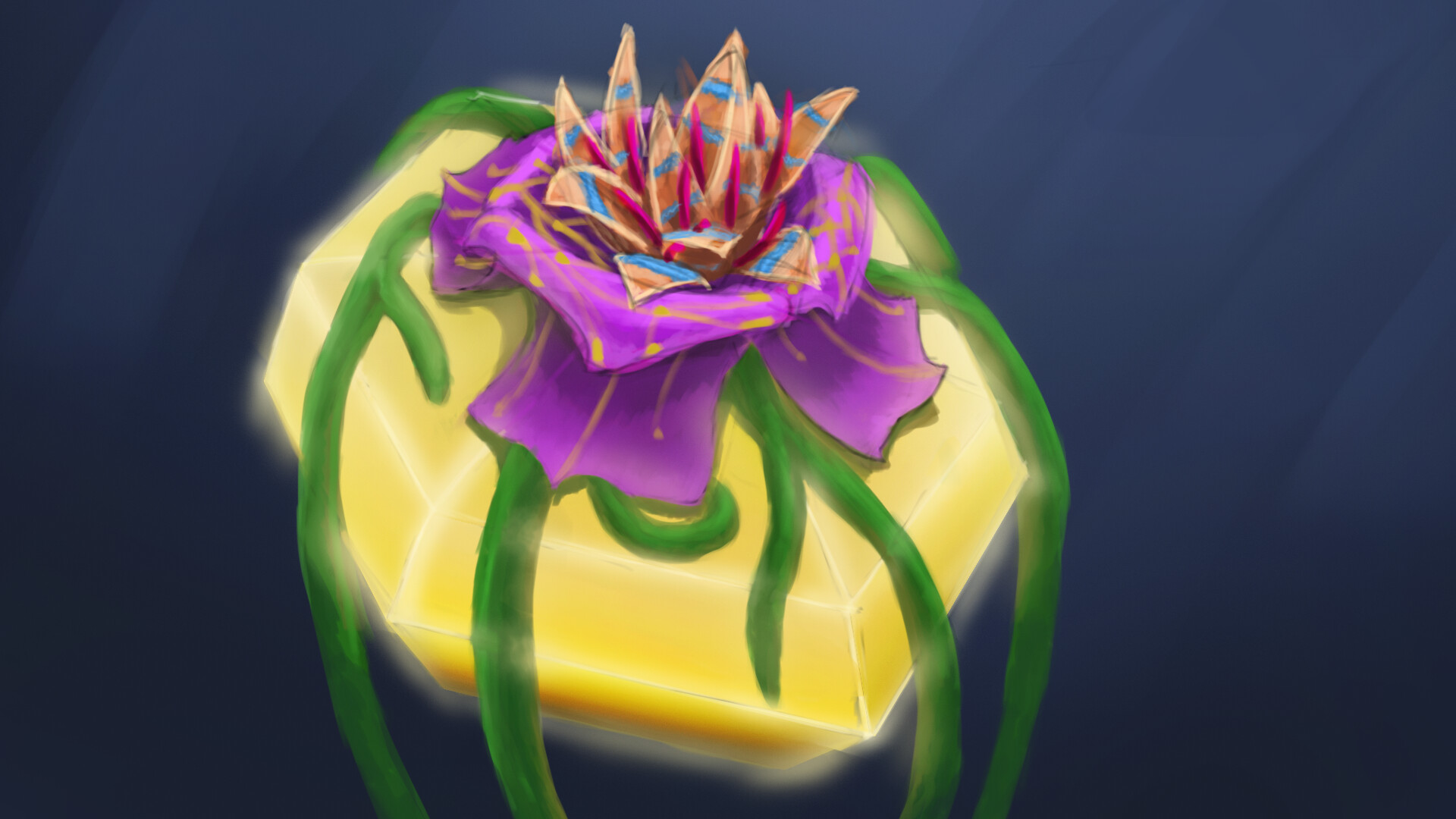 ArtStation - Flower in stone