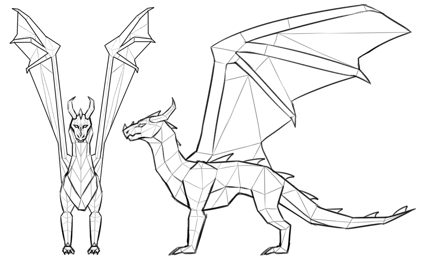 Isaac Matts - Low Poly Dragon