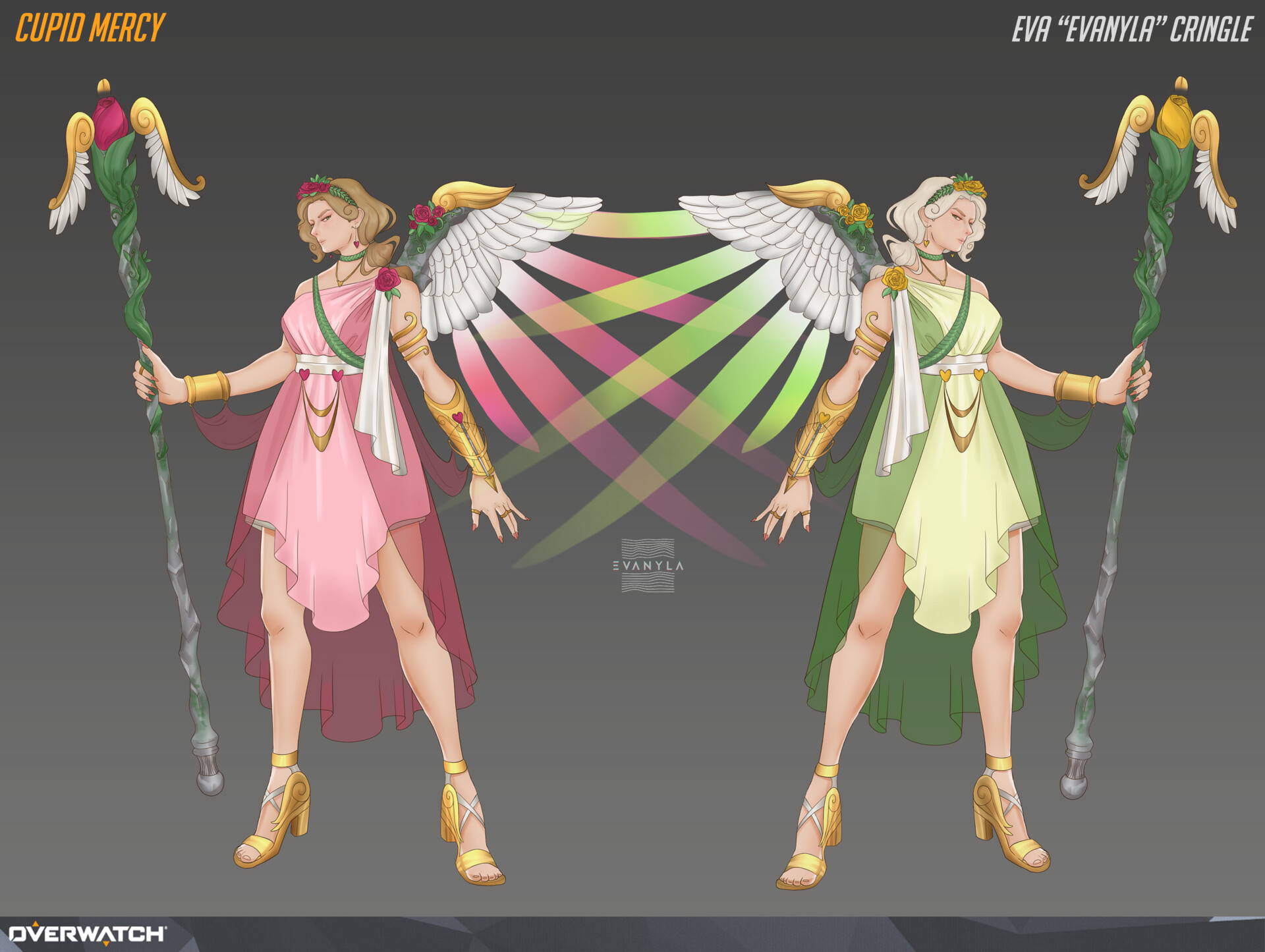 Eva Sophie Cringle - Overwatch Mercy fan skin "Cupid" - Eva Cringle
