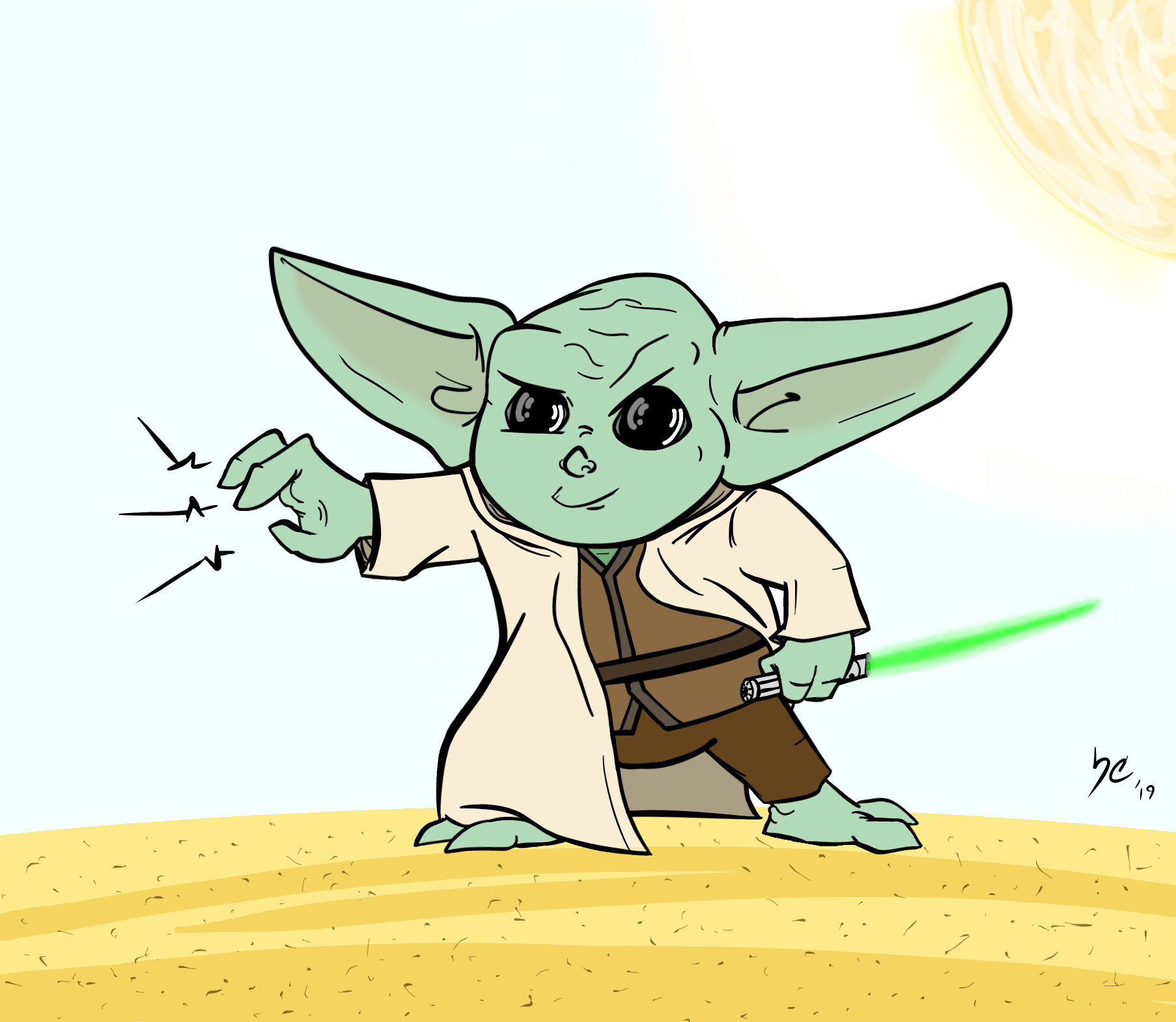 Yoda Cartoon Drawing
