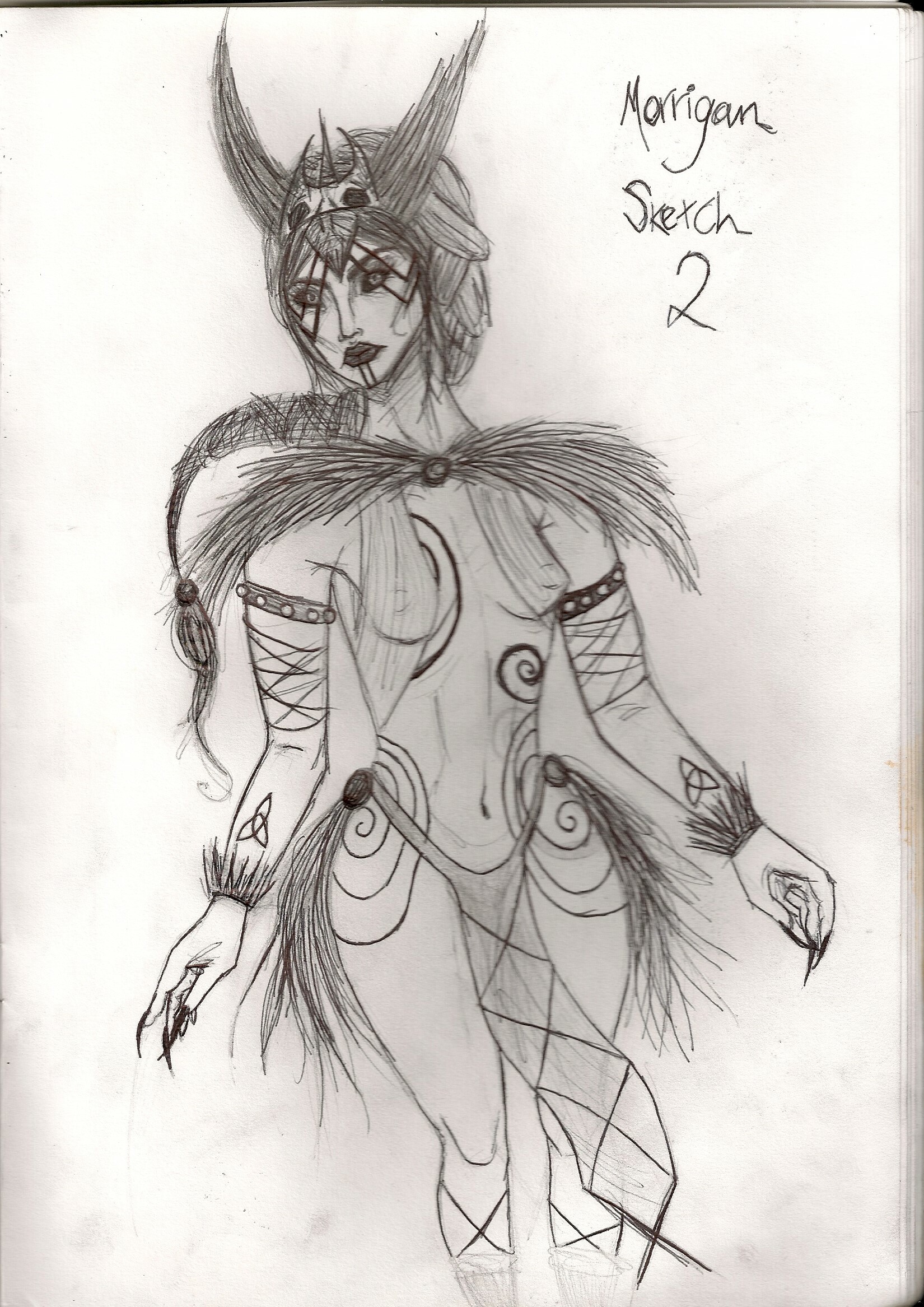 ArtStation - Morrigan sketch