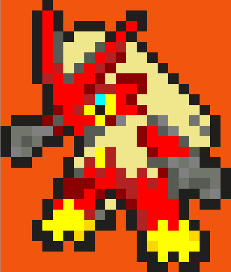 mega blaziken pixel sprite