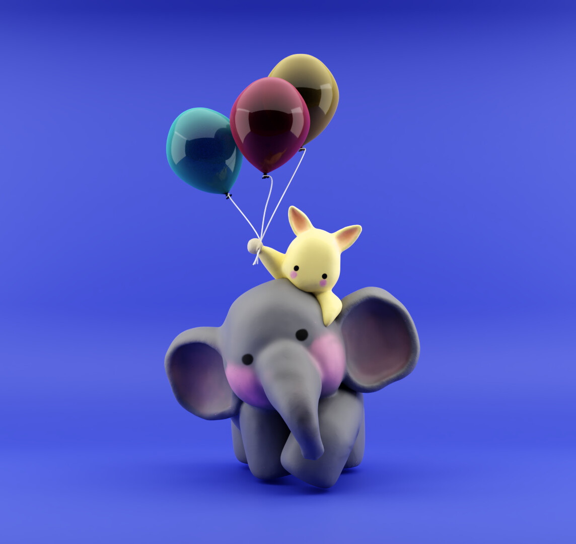 ArtStation - Elephant & rabbit