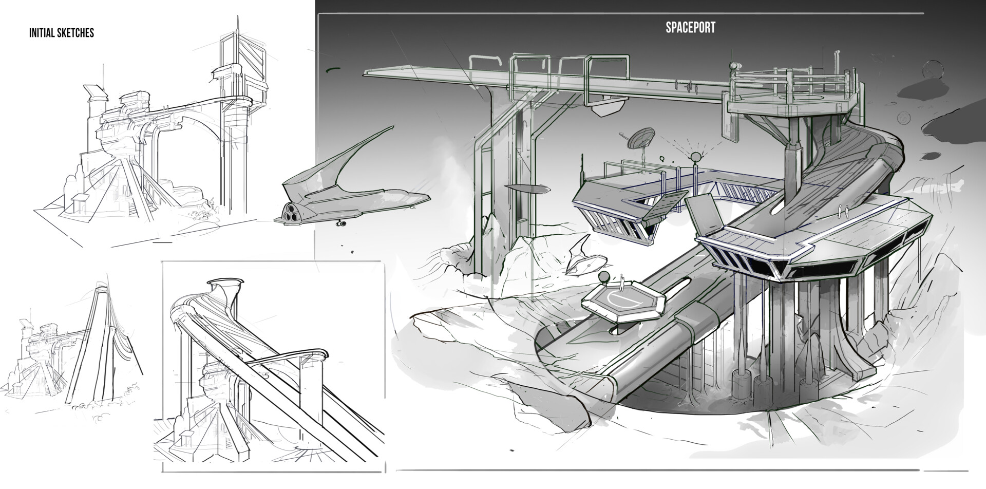 ArtStation - spaceport design
