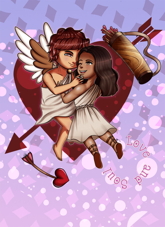 ArtStation - Cupid and Pysche|Valentines Day 2020 +Speedpaint