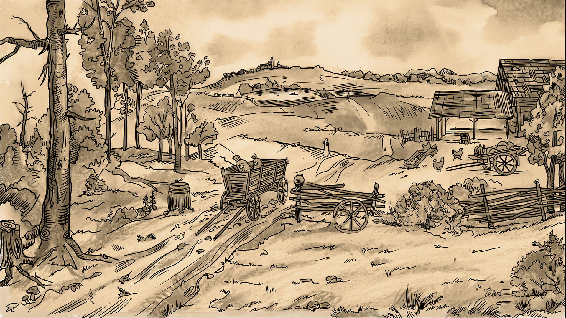 ArtStation - Medieval landscape