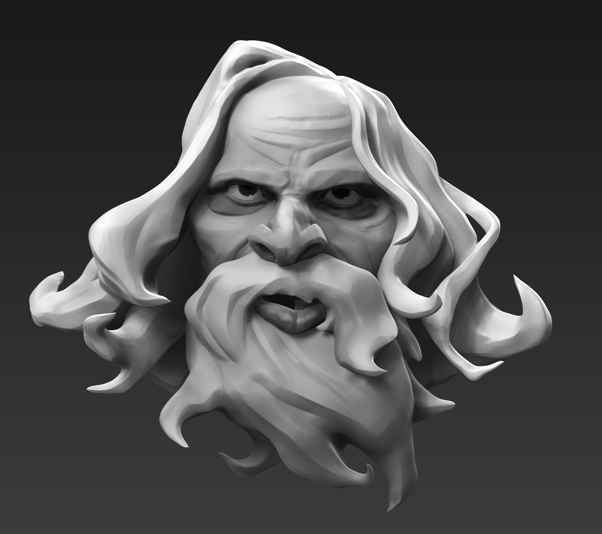ArtStation - Old man (based on Tooth Wu head sketch)
