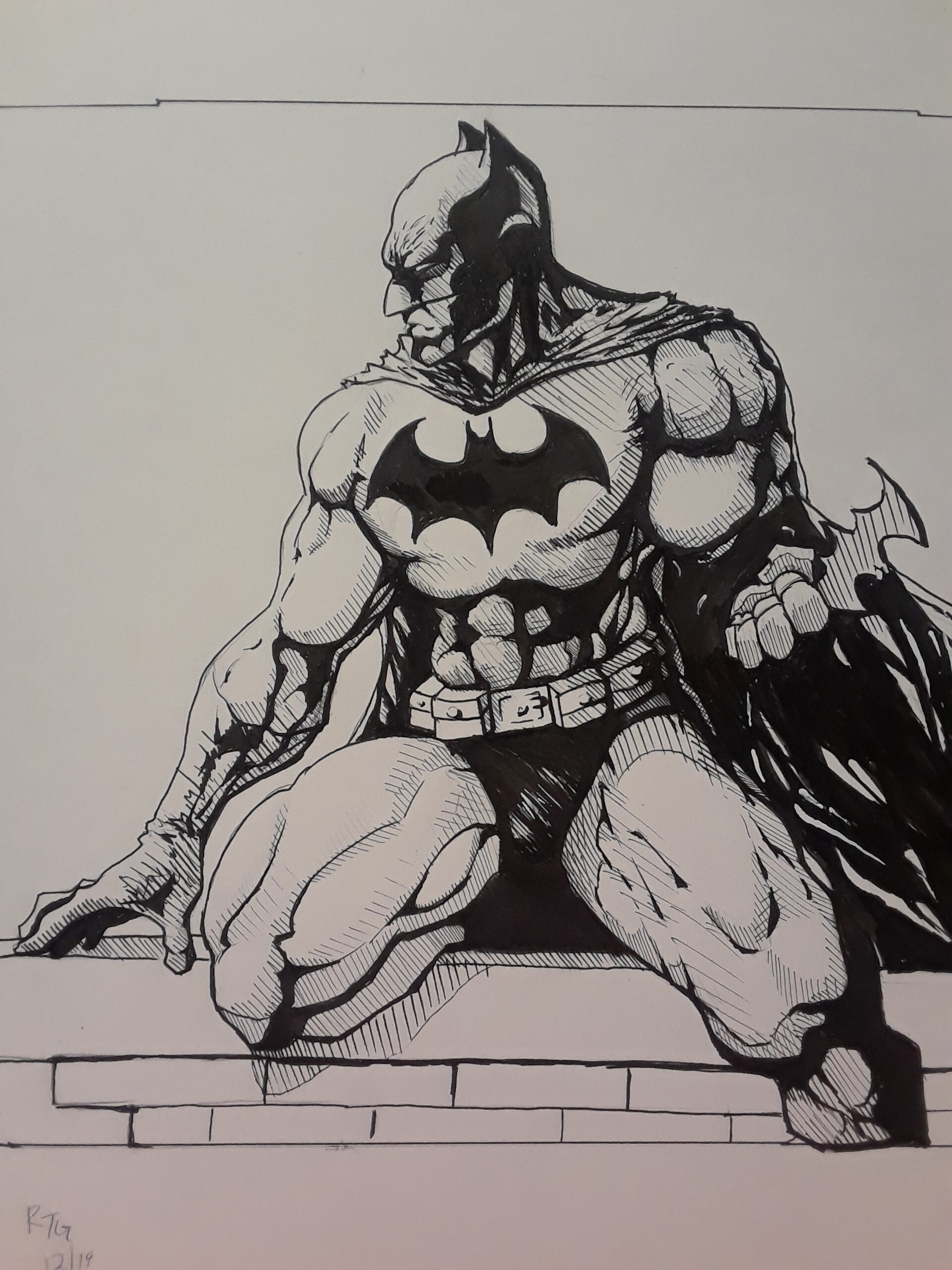 how to draw batman muscles