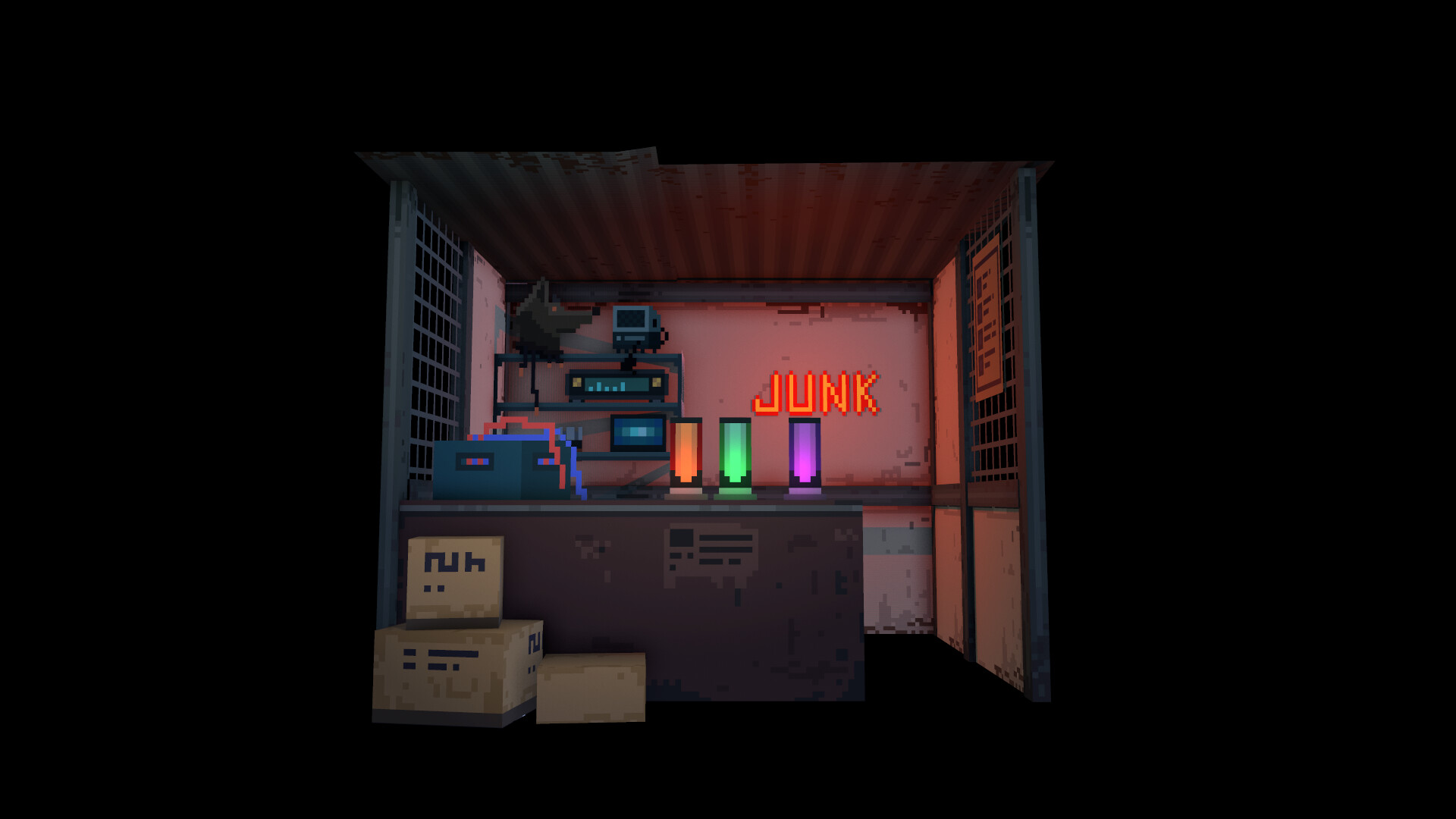 ArtStation - 3d + pixelart Junk shop