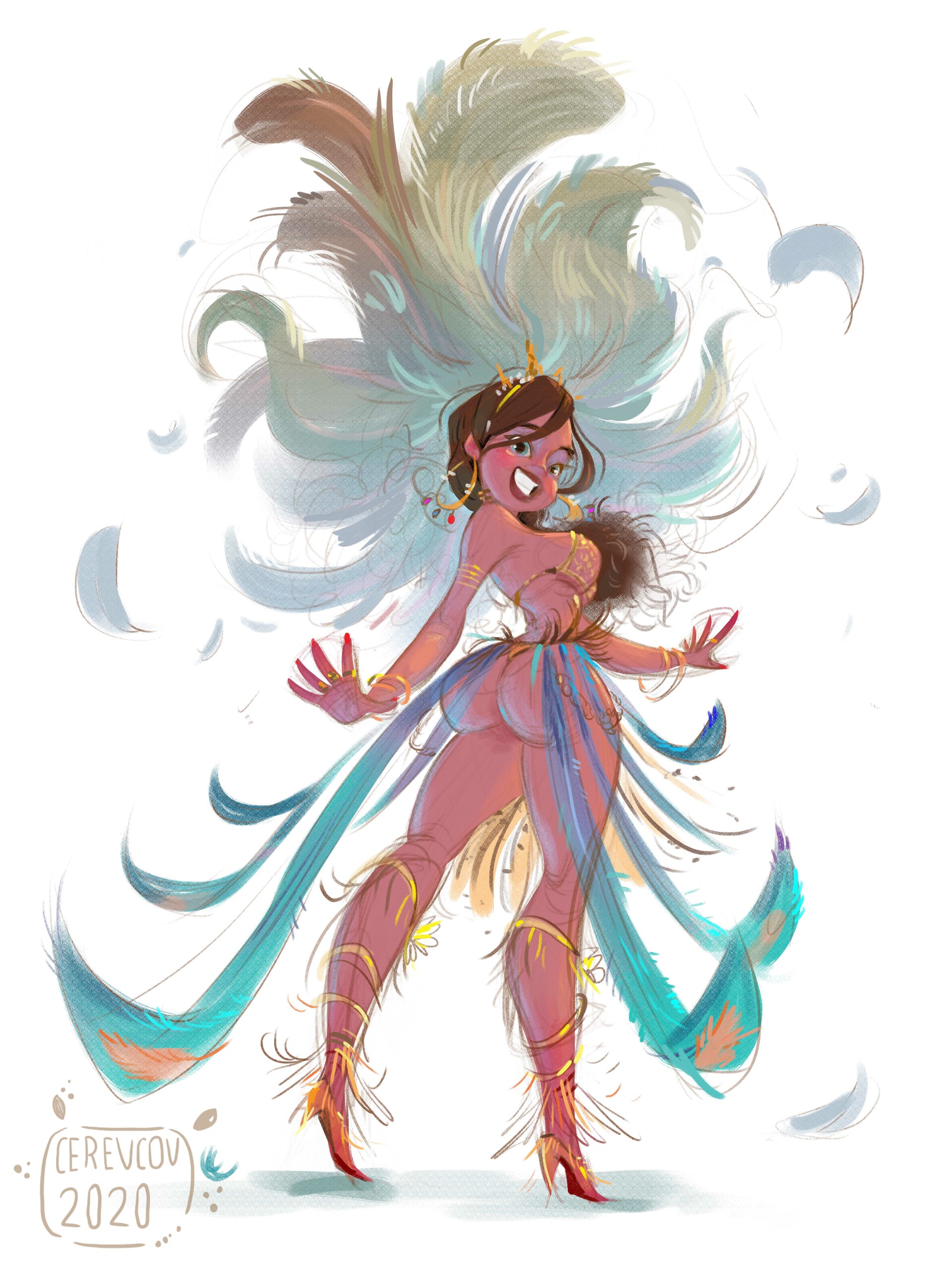 ArtStation - Brazilian dancer. Carnival