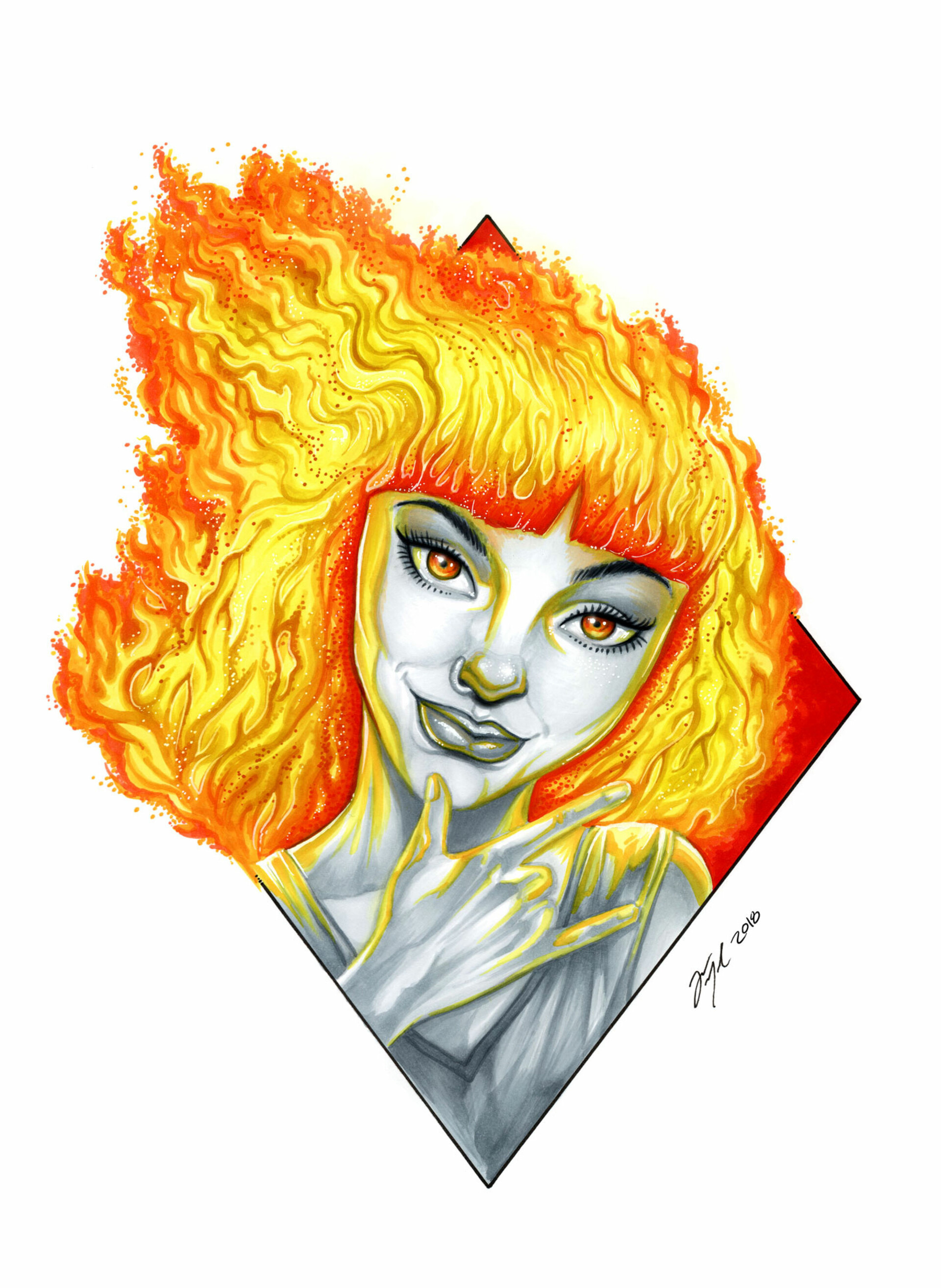 ArtStation - Fire girl