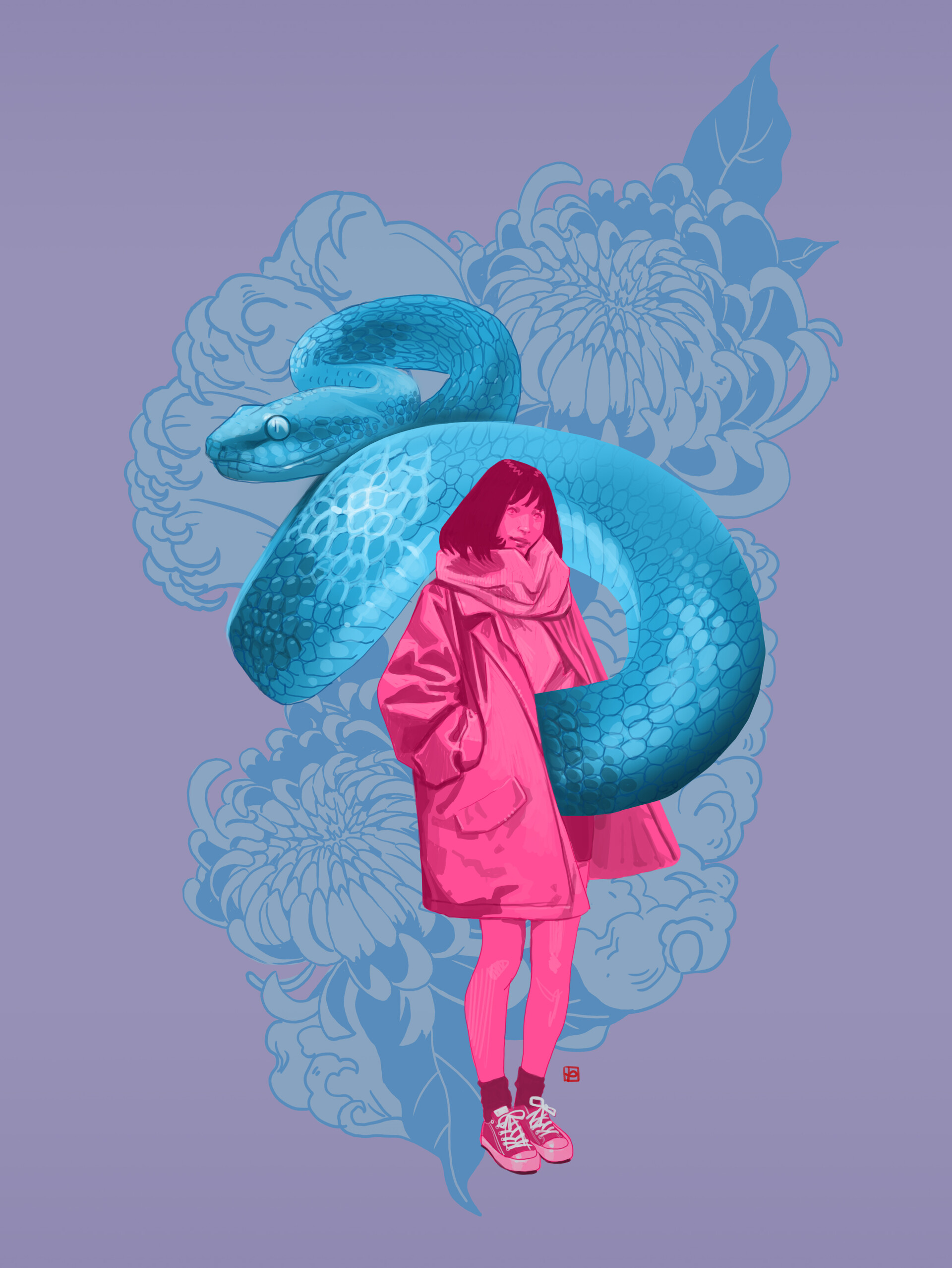 ArtStation - Blue snake