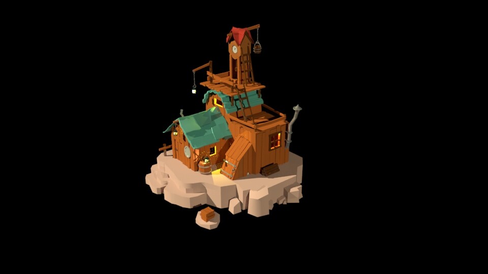 ArtStation - hunting lodge