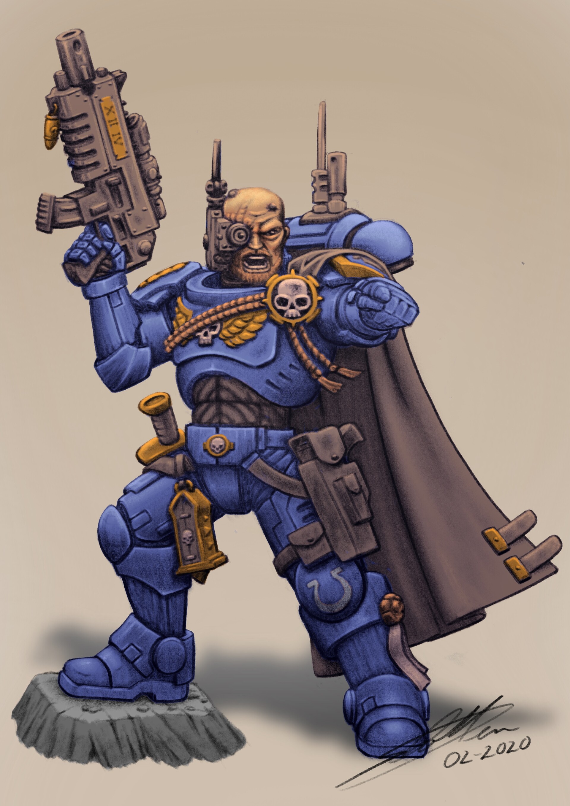 ArtStation - Wh40k Captain Fanart