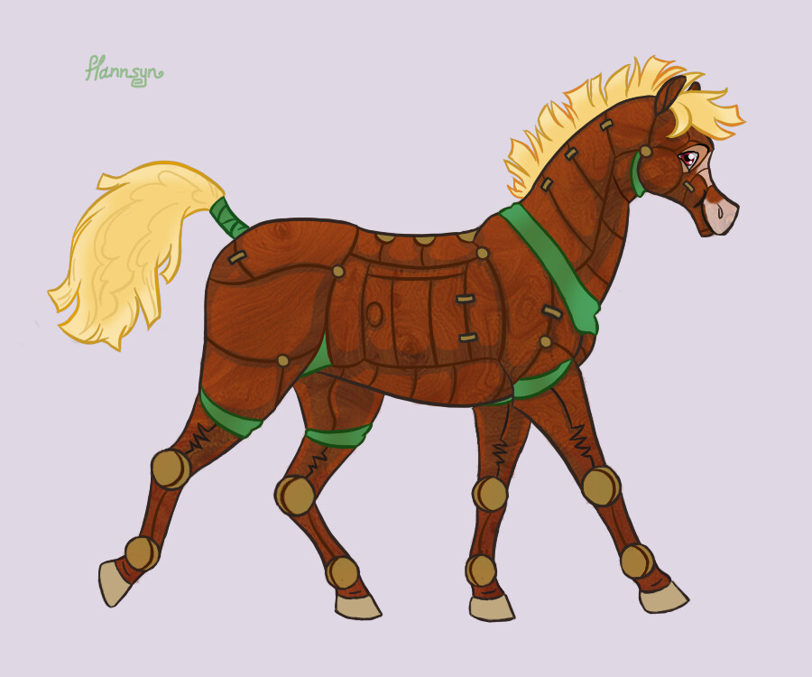 how to draw trojan horse