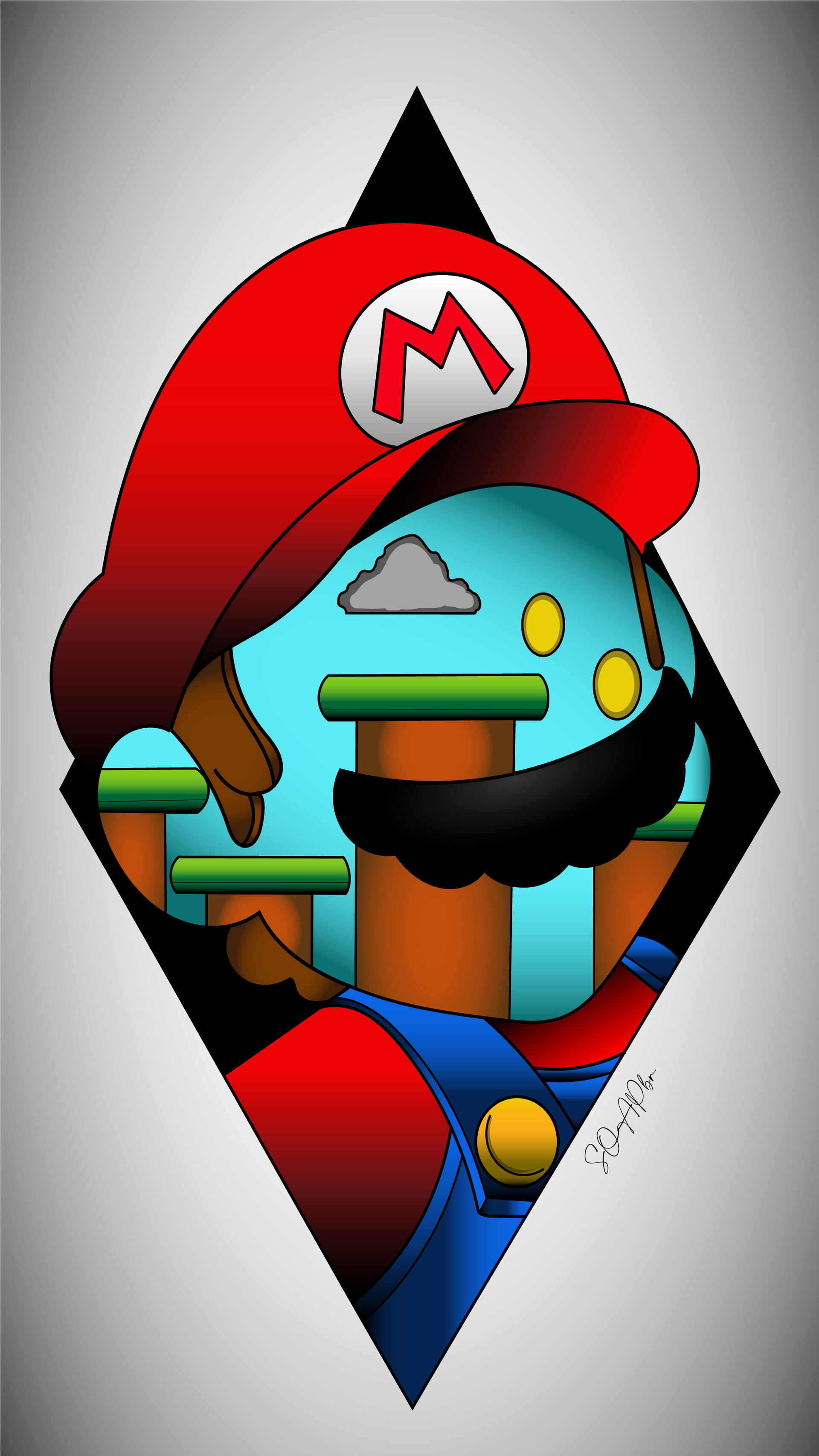ArtStation - Ilustração Mario Bros