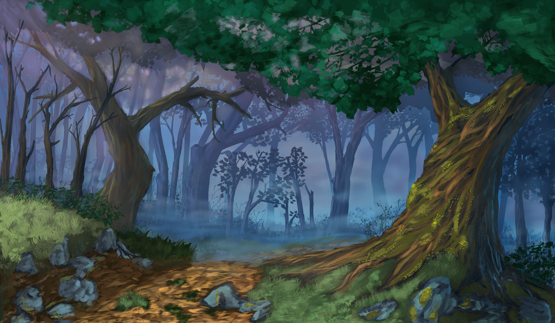 ArtStation - Forest painting