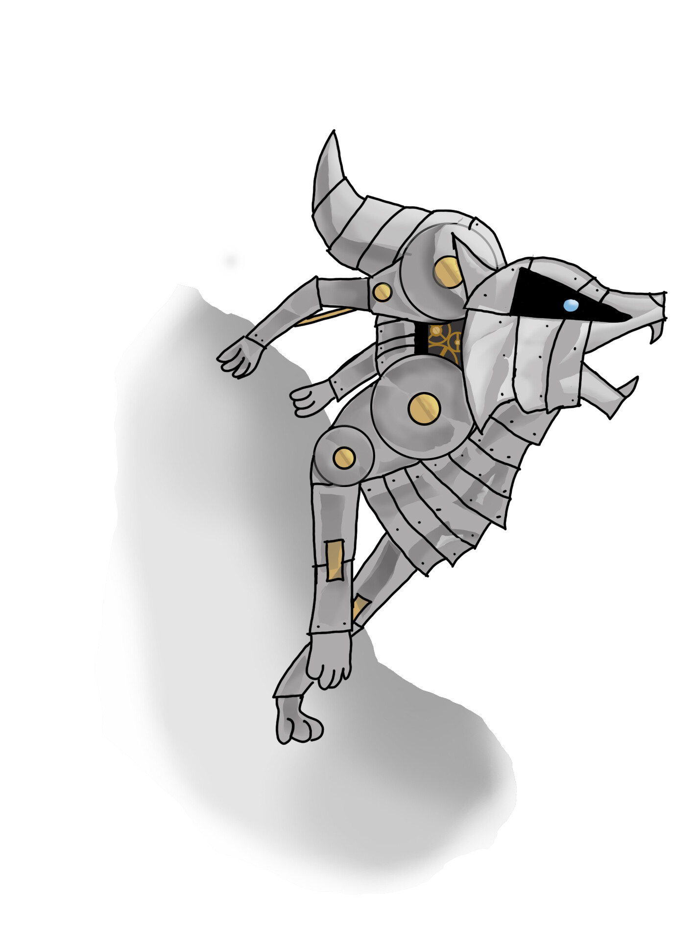 steampunk wolf drawing