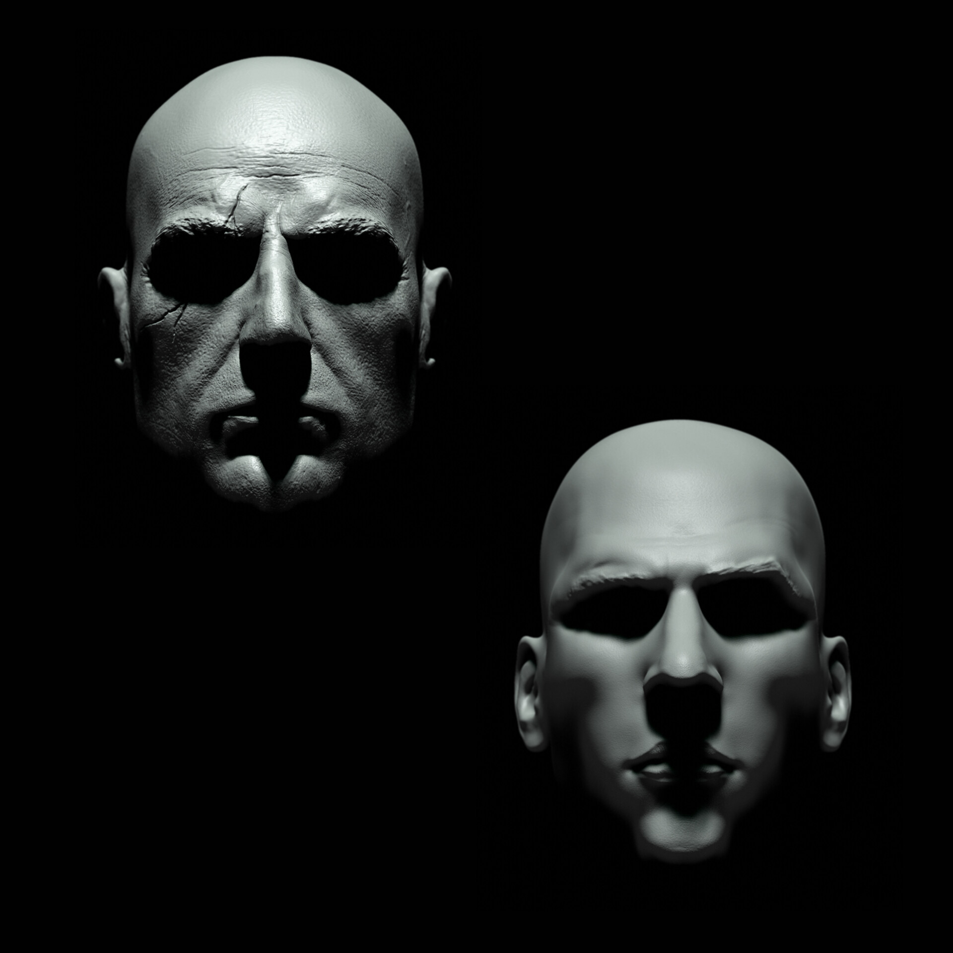 ArtStation - DC Headshot Series - Bald Evil