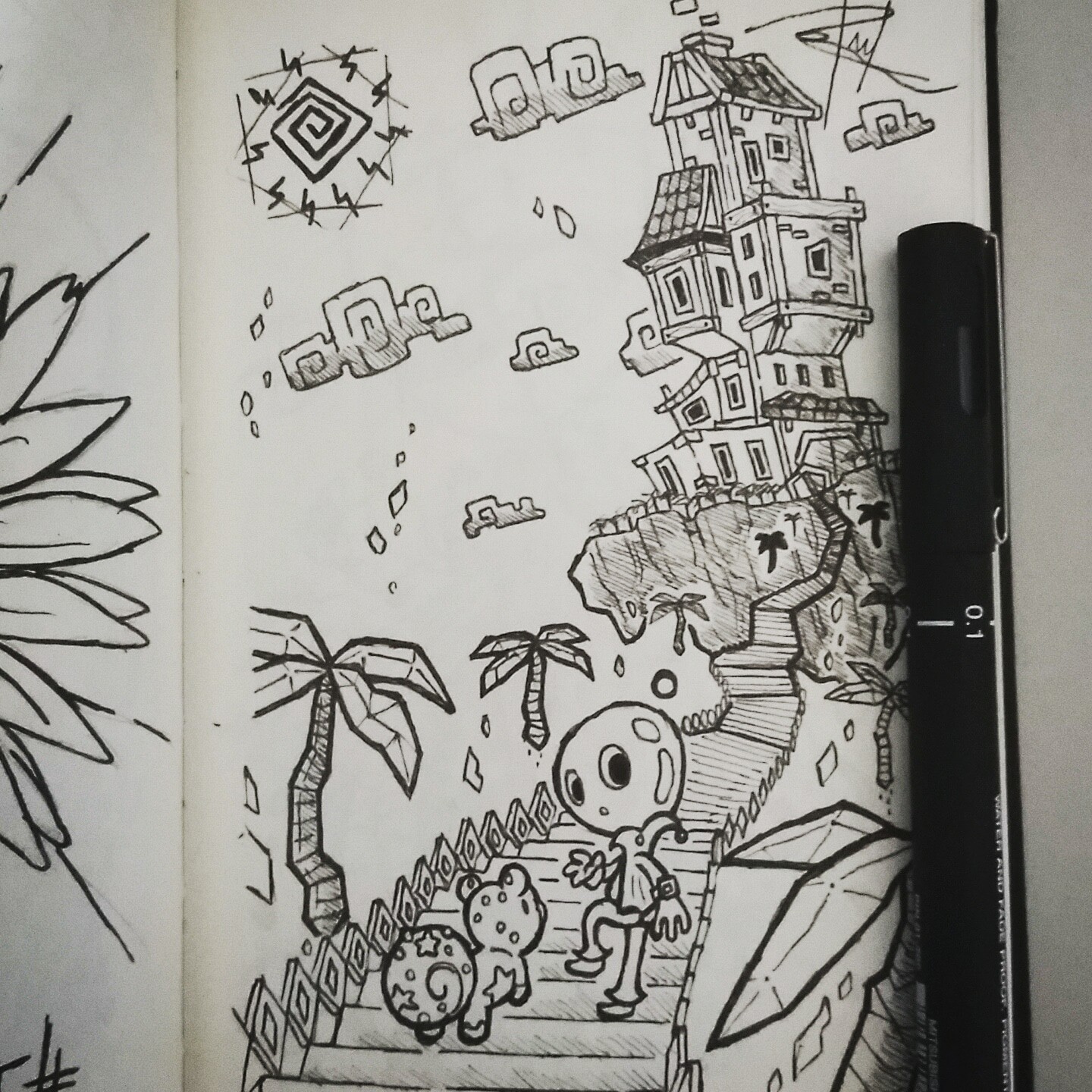 ArtStation - Daily Handmade Inktober art 2018 #16 - The Tower of the Angular Realm