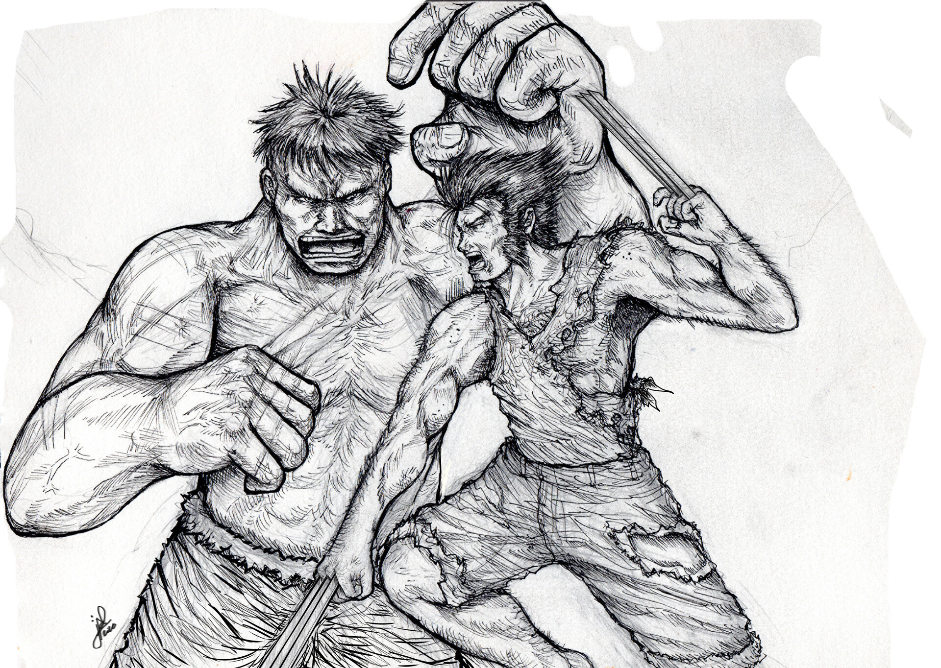 ArtStation - Hulk vs. Berserker