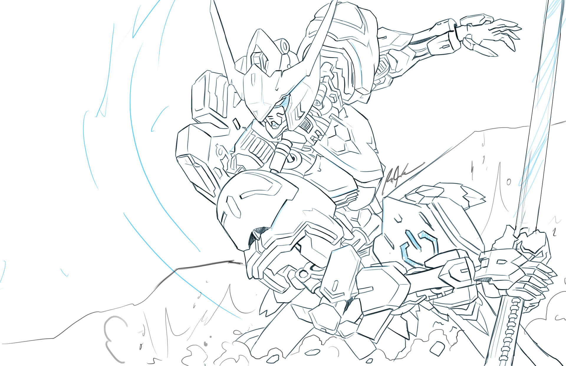 gundam barbatos coloring pages