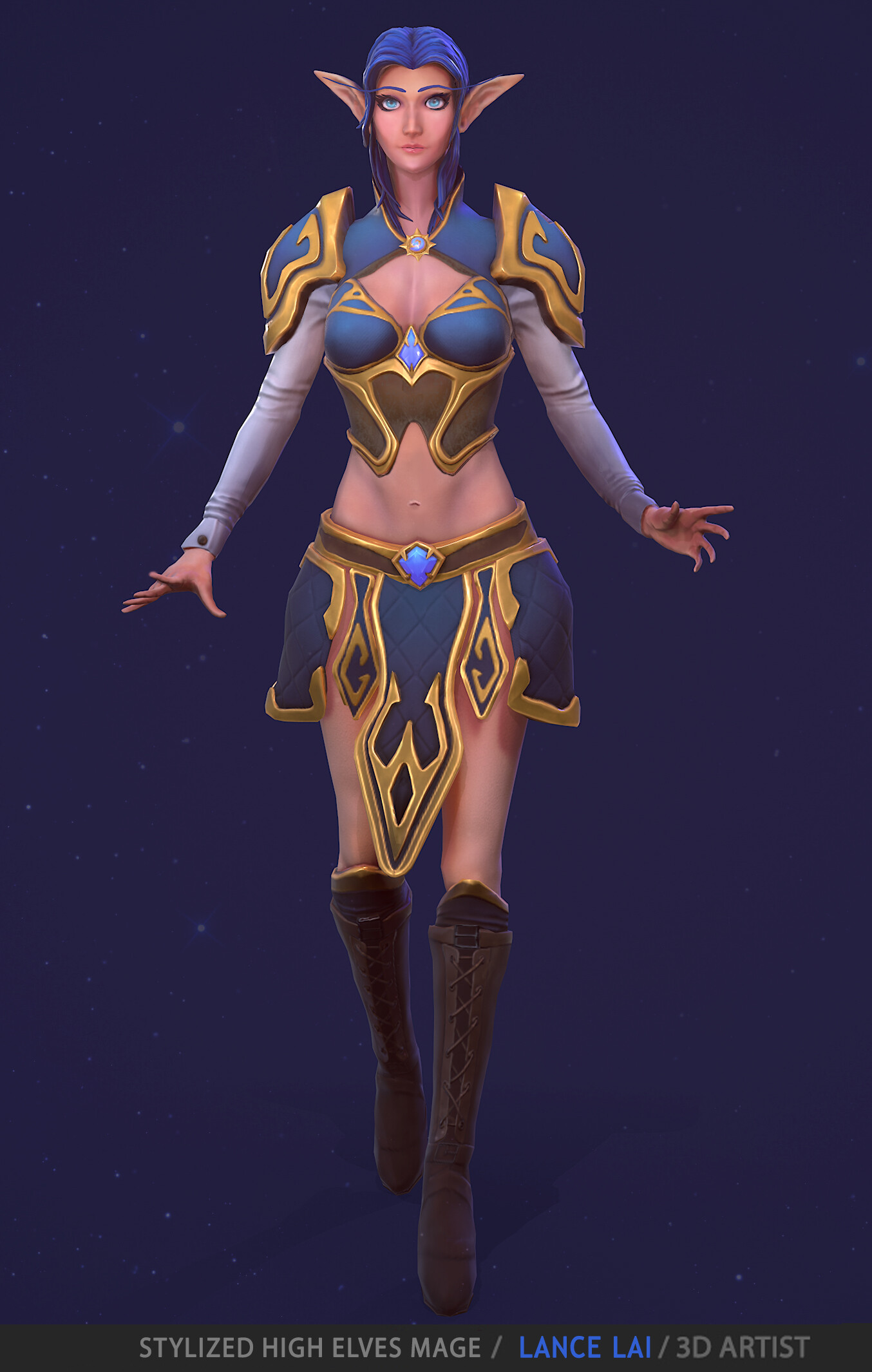 ArtStation - High Elves Mage - Stylized - Warcraft