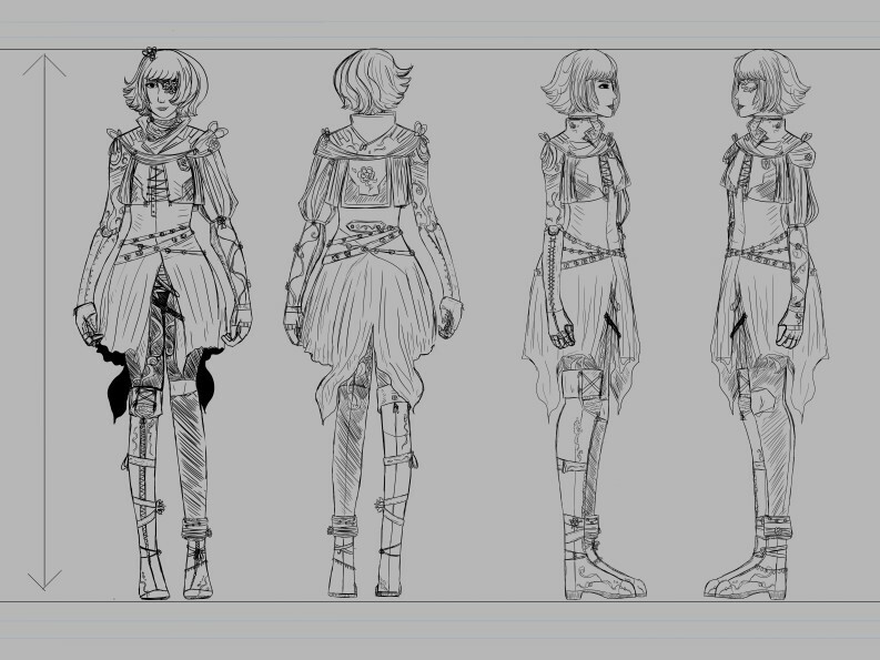 ArtStation - Character Design 2D/ Character Turn around
