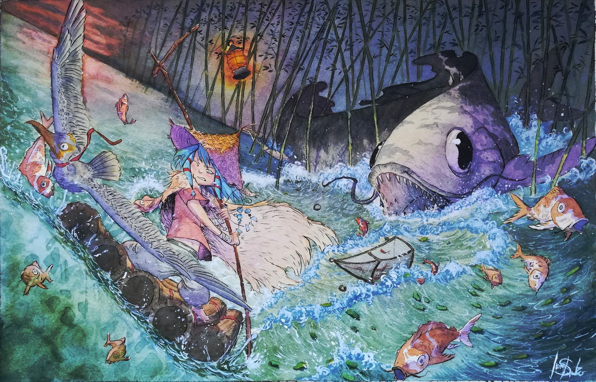 ArtStation - Wild fishing