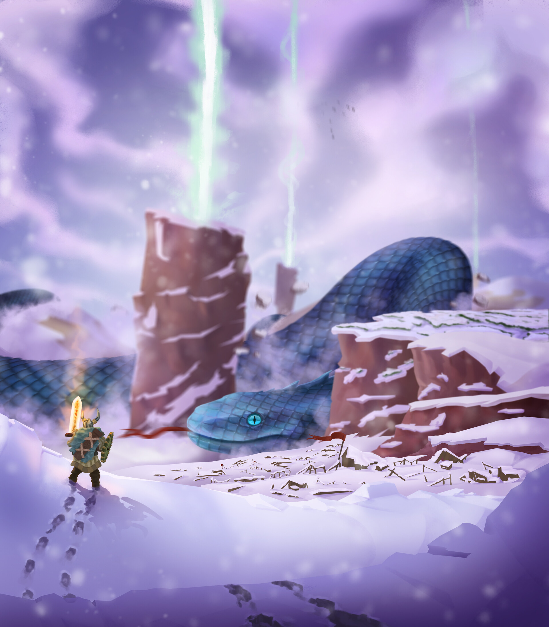 ArtStation - Snowy place