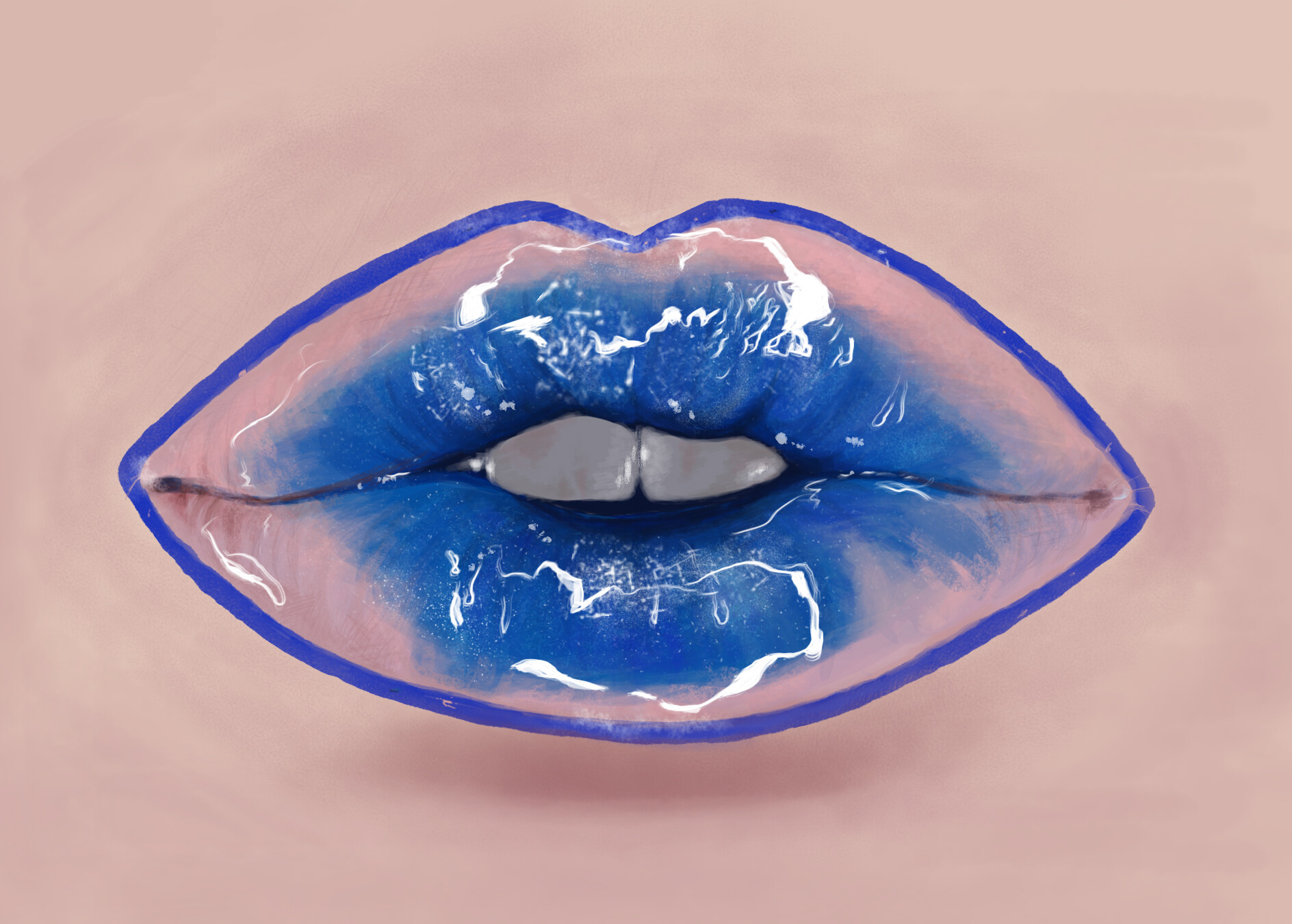 ArtStation - Digital lips study