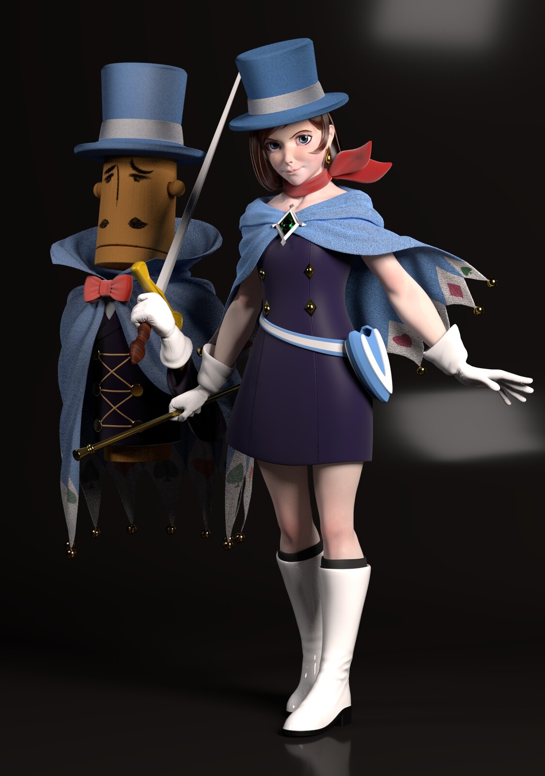 Michail A. Sotirchos - Trucy Wright and The Amazing Mr.Hat Fanart