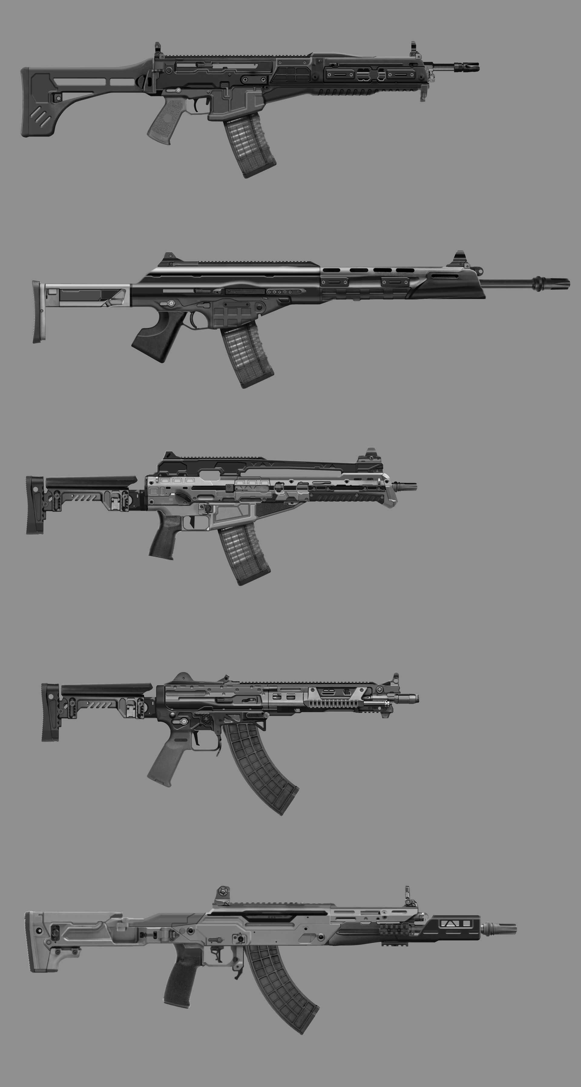 ArtStation - Model S rifle variations - Based on original Concept by ...