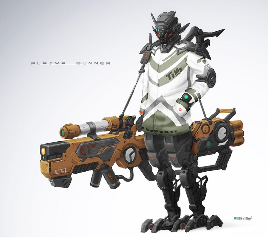 ArtStation - Plasma gunner (finished)