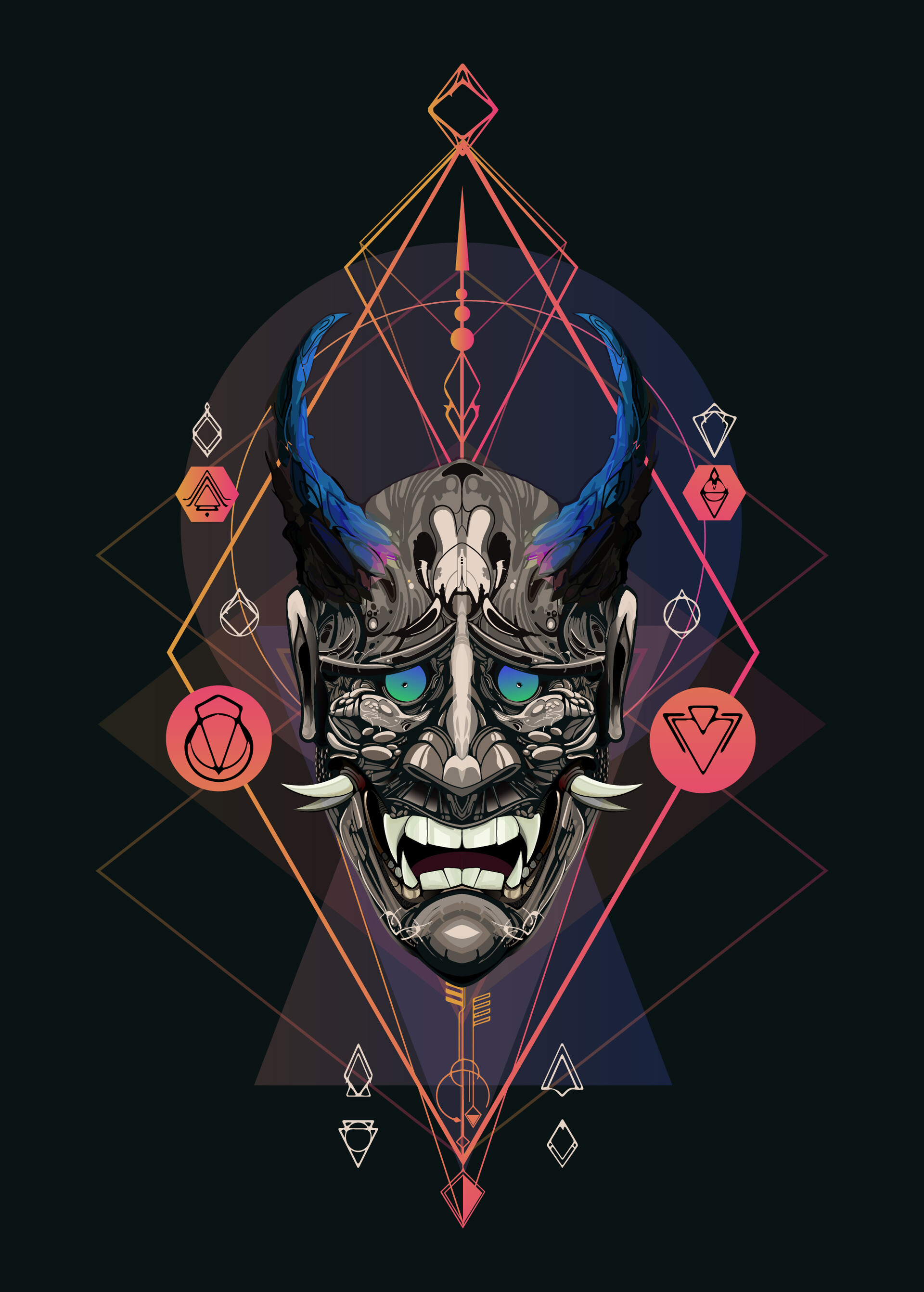 ArtStation - Hannya mayhem mask