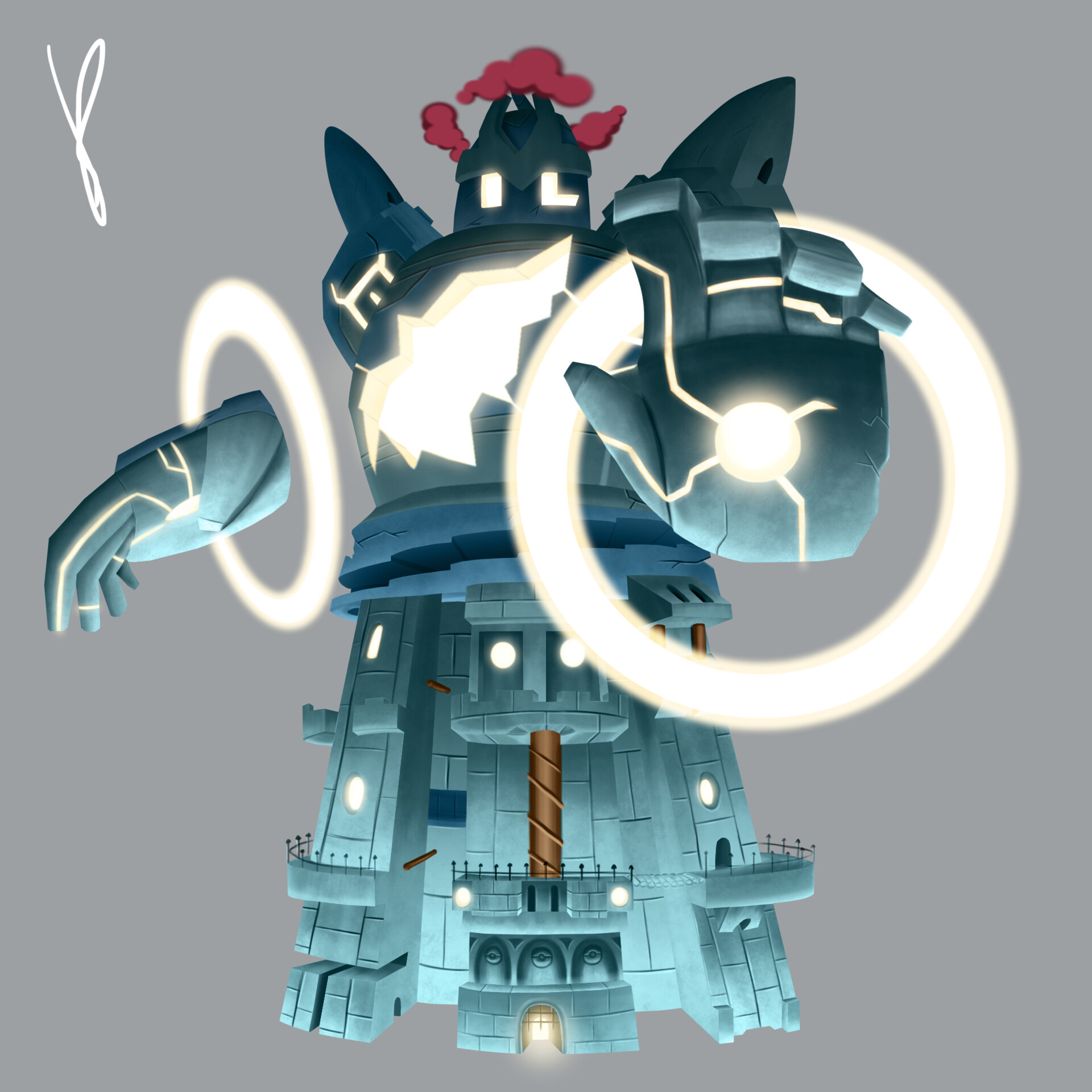 Artstation Gigantamax Golurk Fan Art