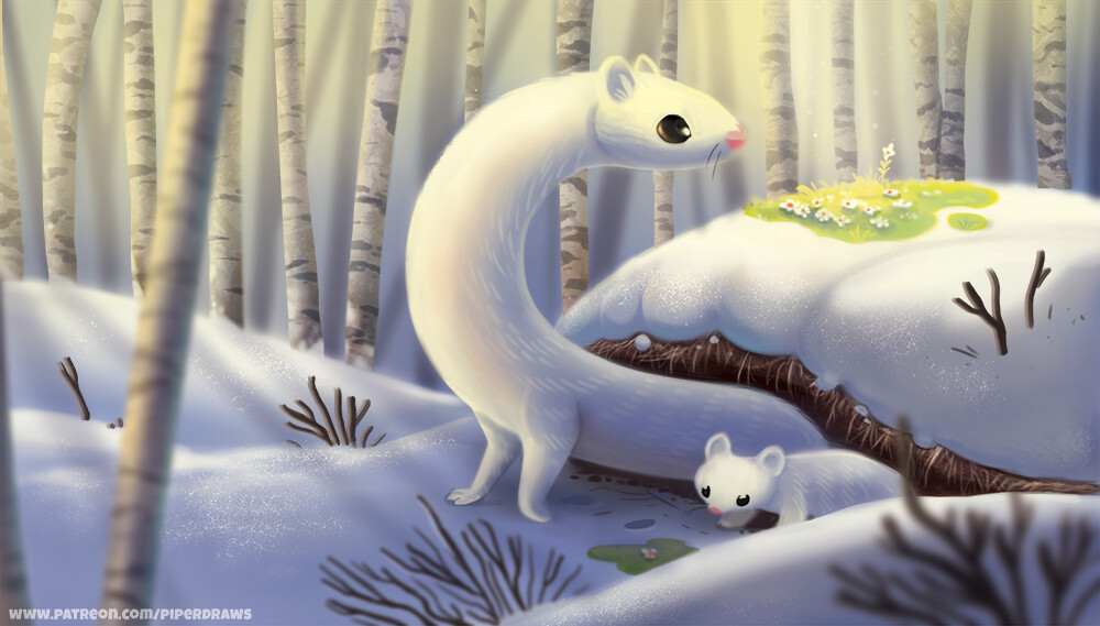 ArtStation - #2649. A Very Long Ermine - Illustration