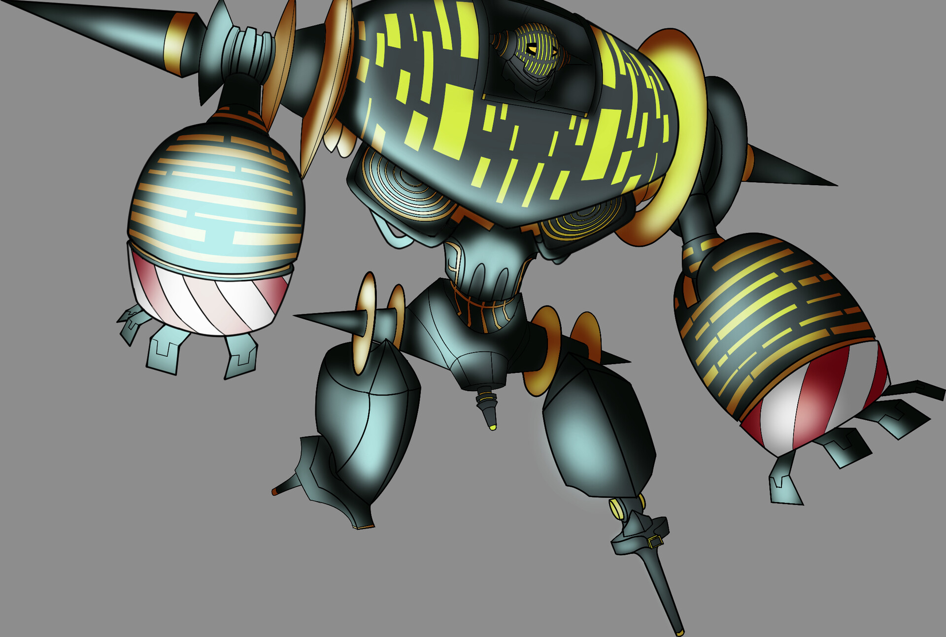 Jonathan Navas - No More Heroes 2 Character Lineart, Colors, and Renders