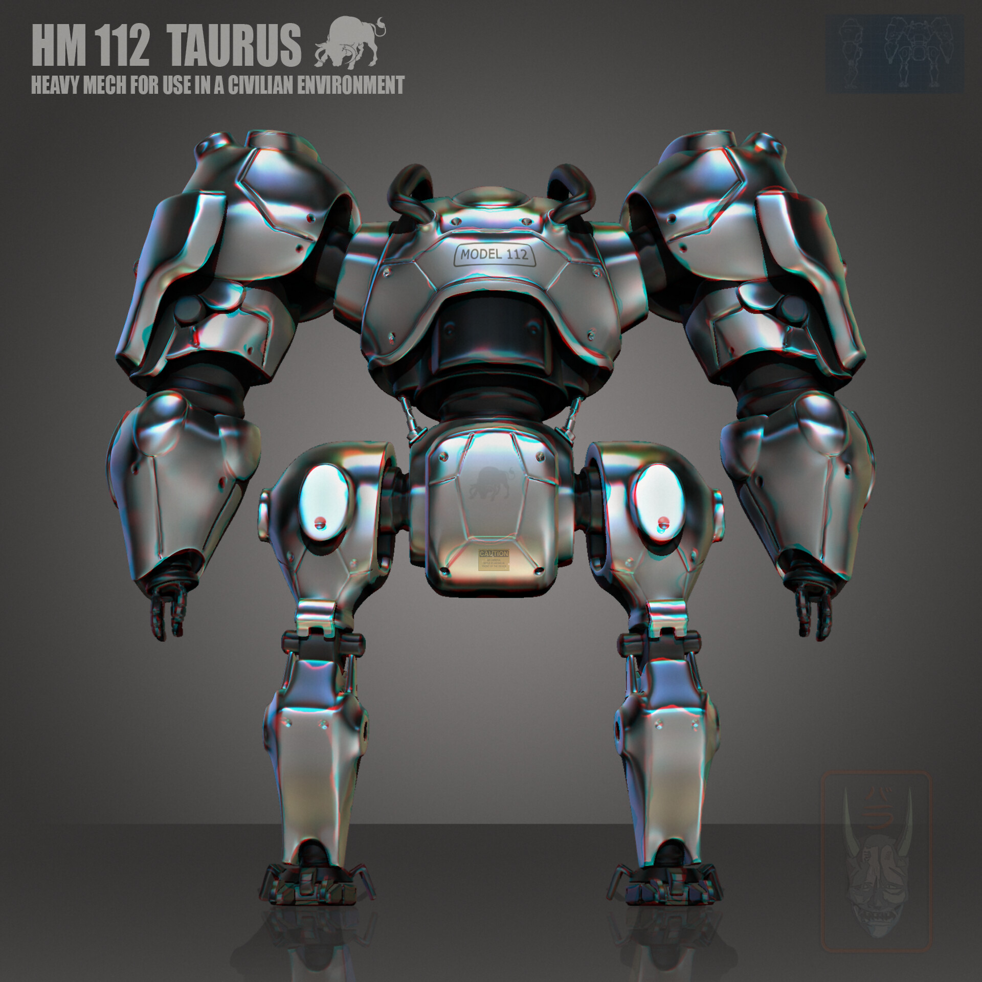 ArtStation - mecha concept [taurus]