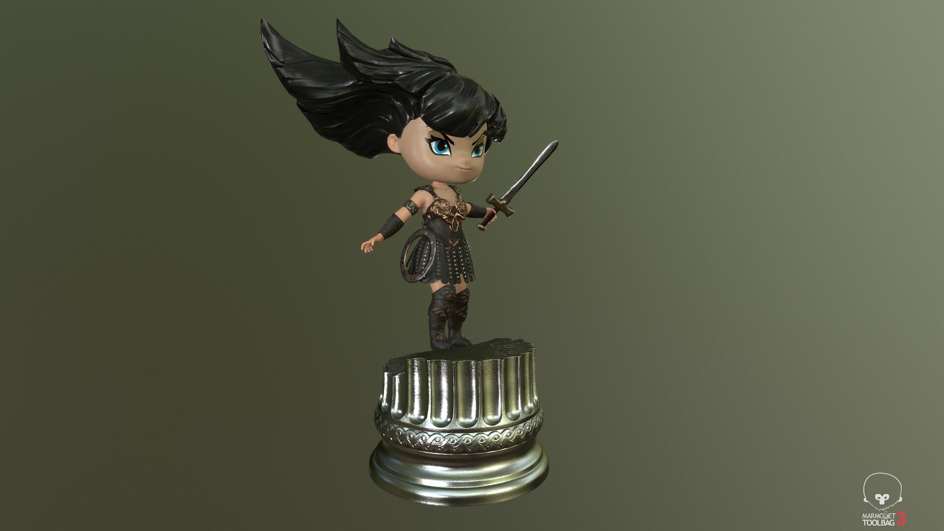ArtStation - Xena: Warrior princess. Chibi version