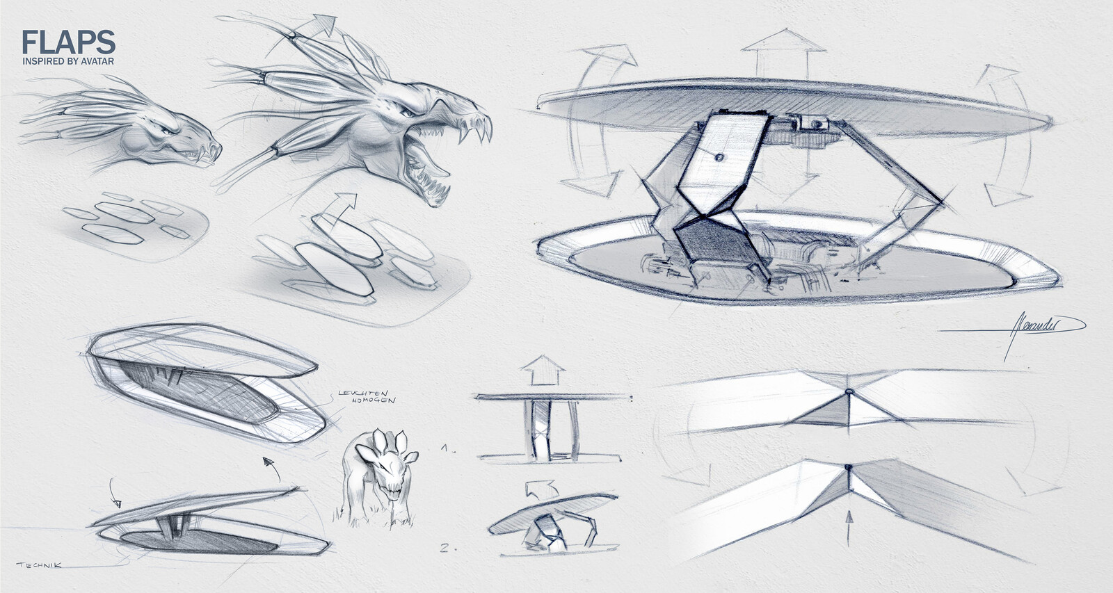 Alex Dang - Mercedes Vision AVTR - Sketches