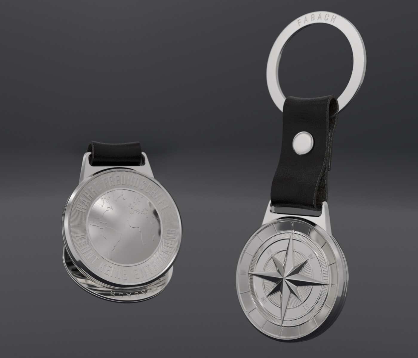ArtStation - Compass inspired keyring design