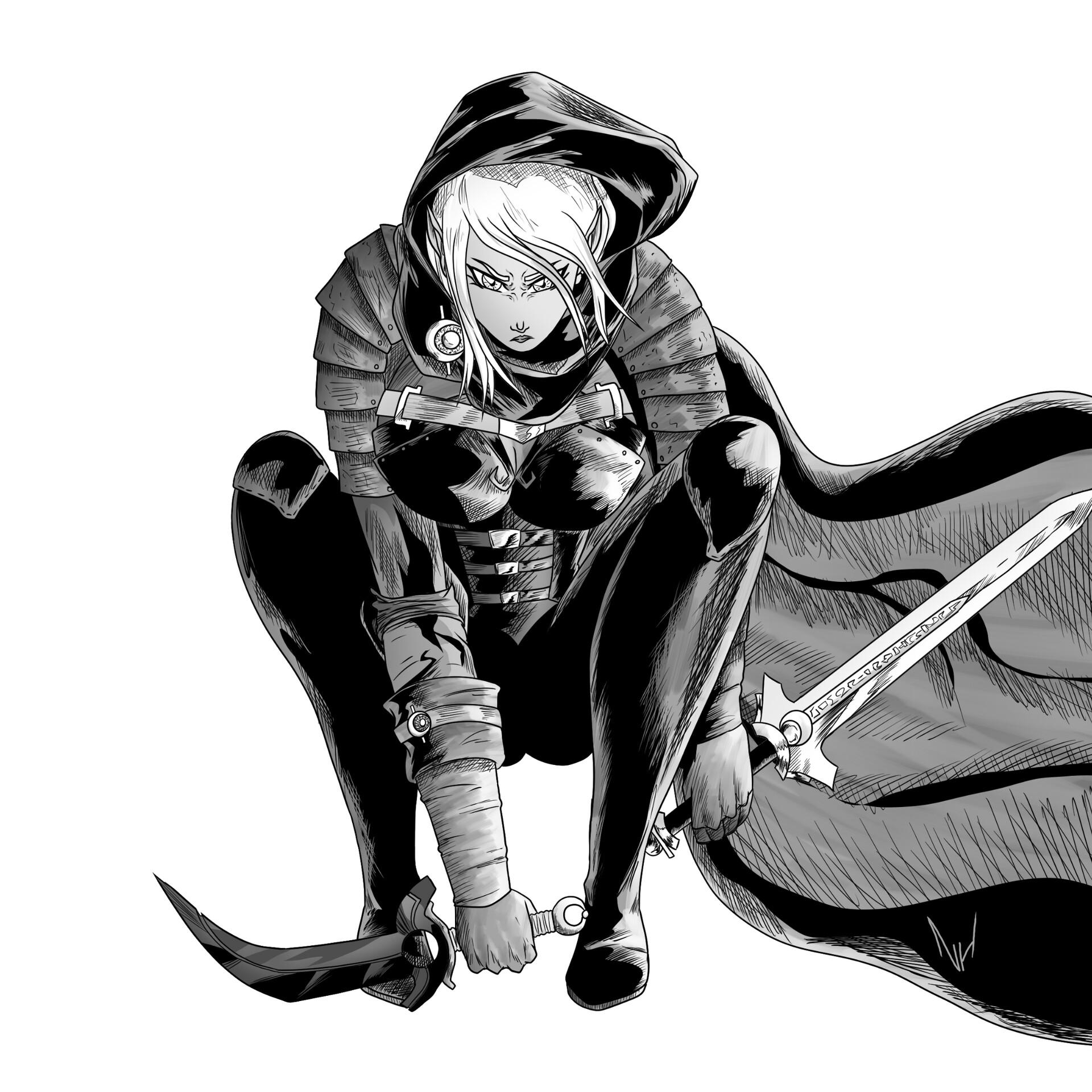 ArtStation - moon elf assassin