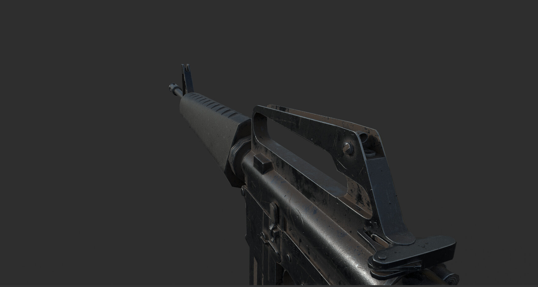 "SDKwarrior" - M16 A1 Rifle Low-poly 3D model