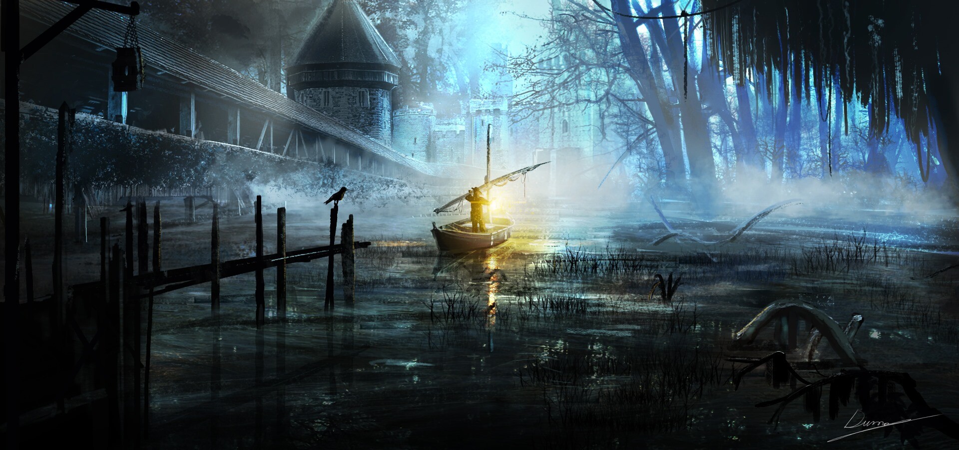 ArtStation - Night lake
