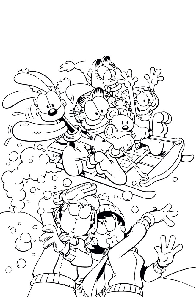 garfield christmas coloring book