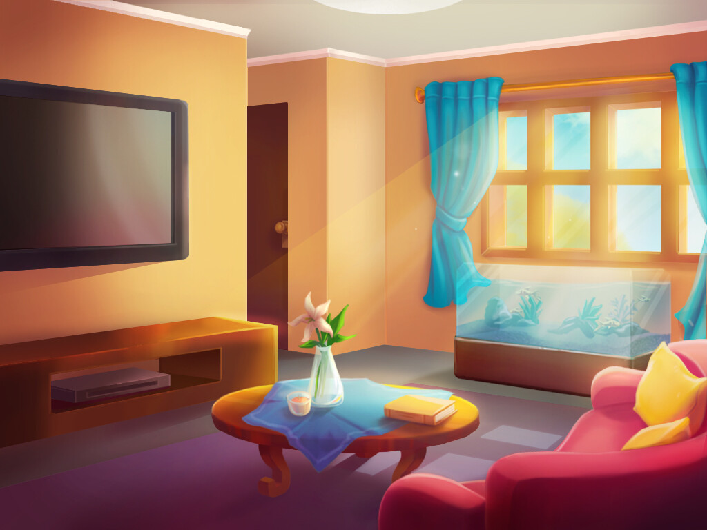 ArtStation - Living Room Background Art