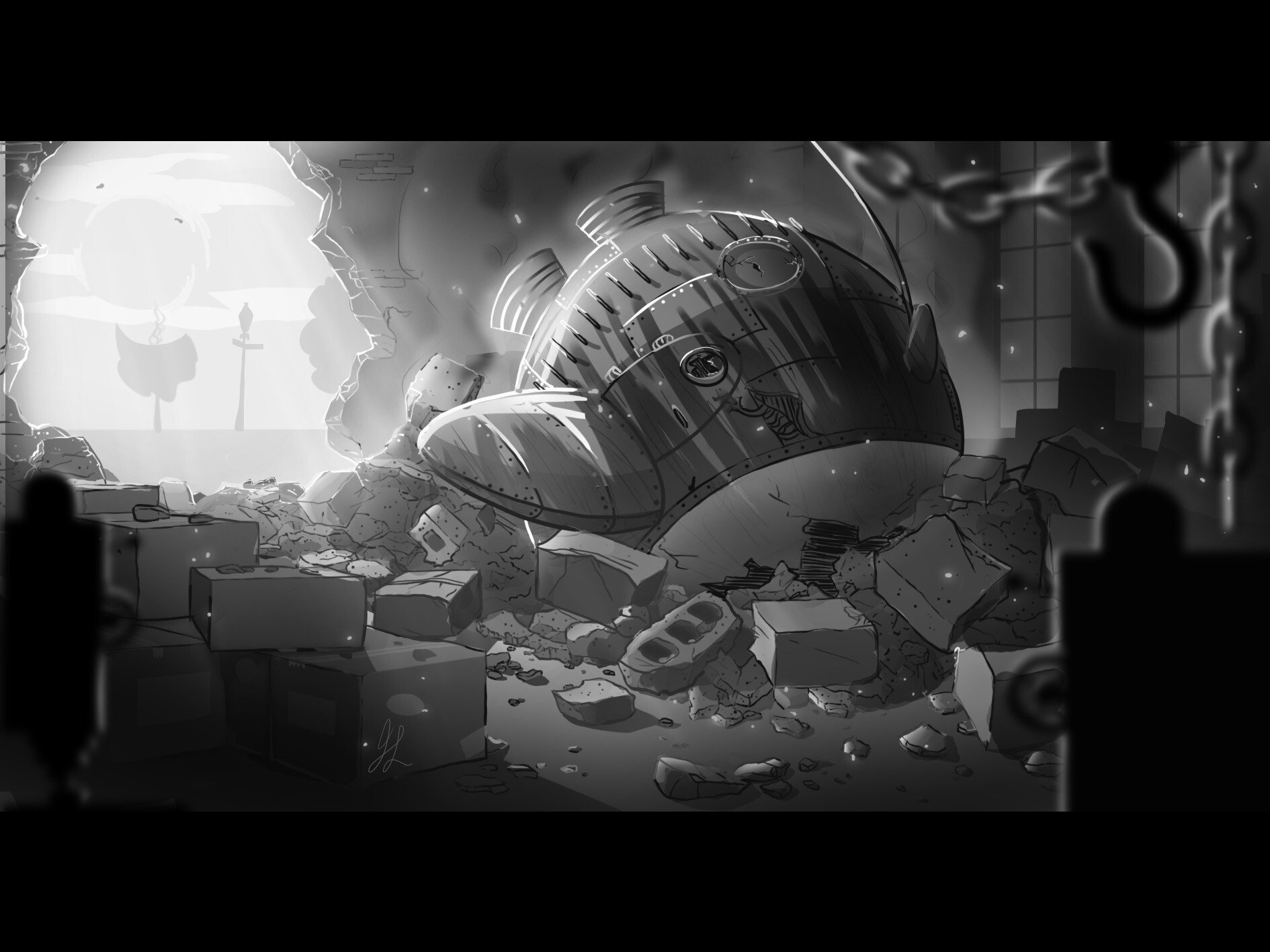 ArtStation - Spaceship Crash